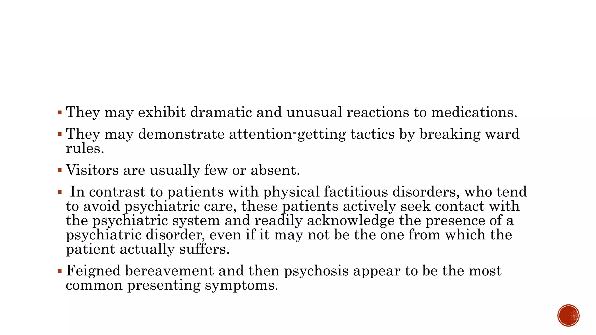 Factitious disorder | PPTX