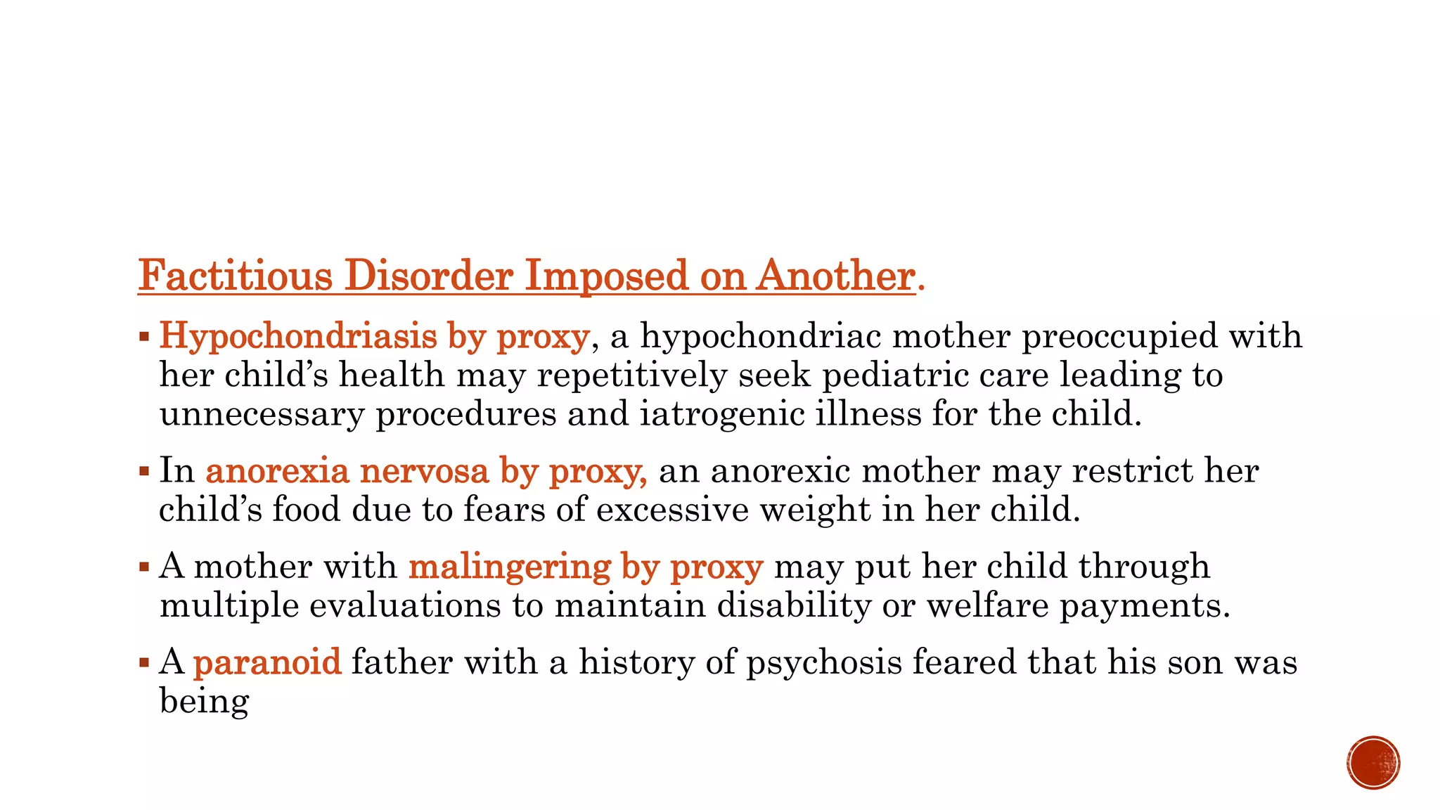 Factitious disorder | PPTX