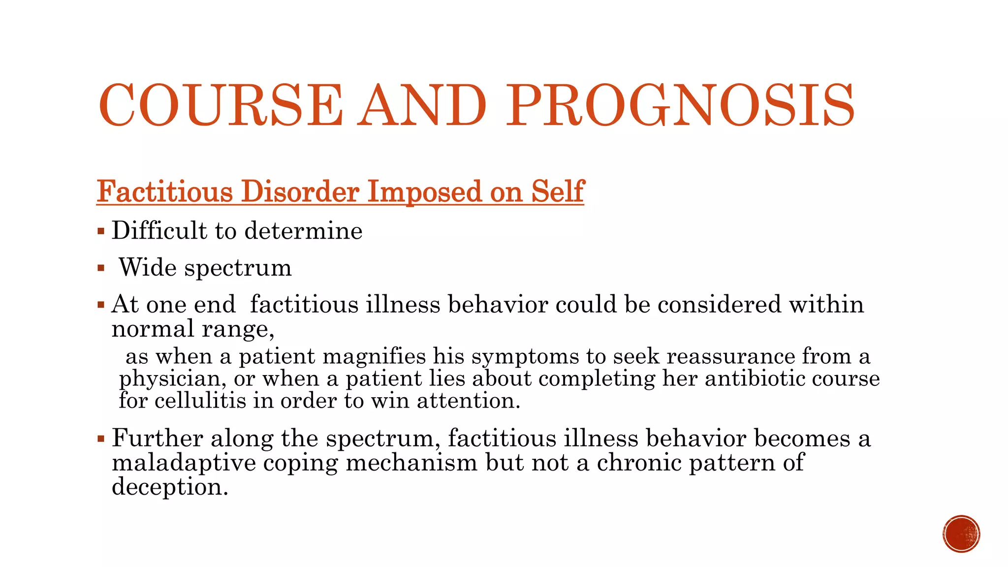 Factitious disorder | PPTX