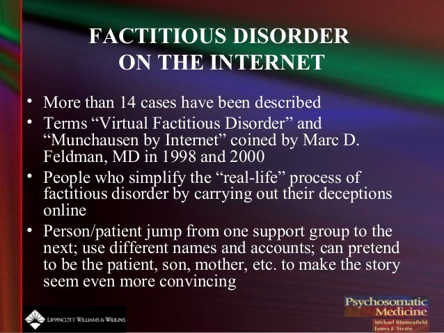 Factitious disorders - Book Chapter