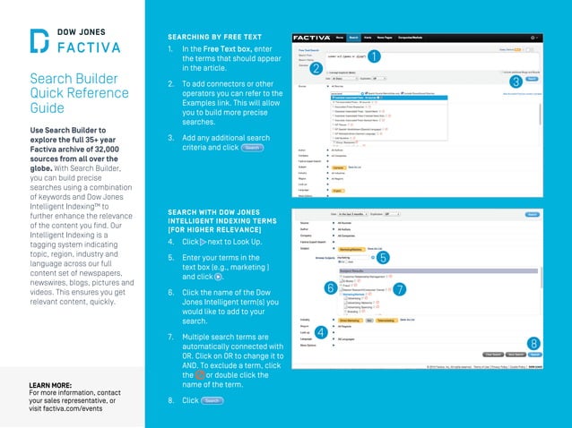 Factiva Search Builder | PDF | Search | Internet