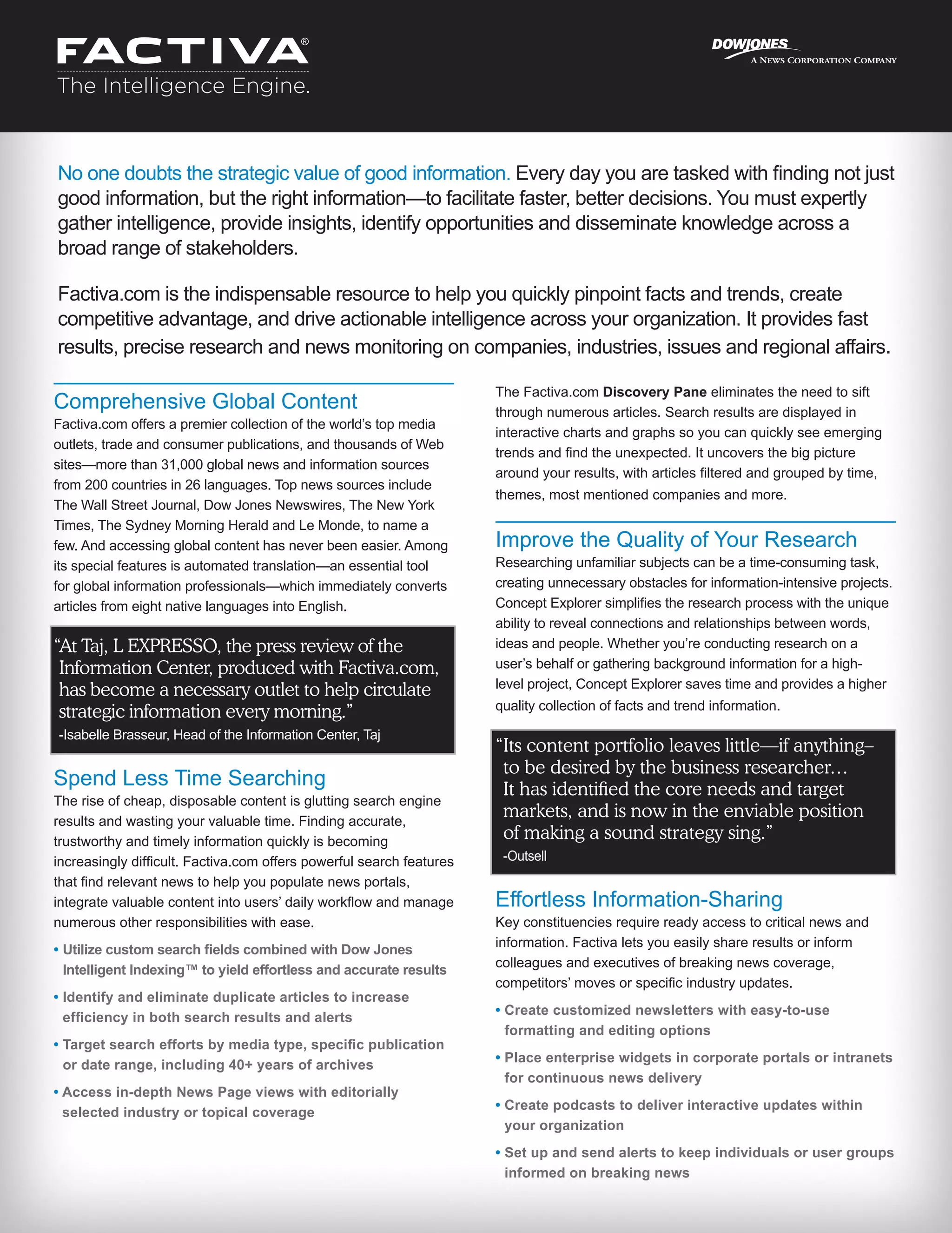 Factiva Brochure | PDF