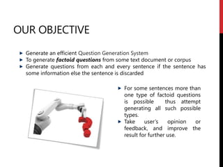 Factoid based natural language question generation system | PPTX