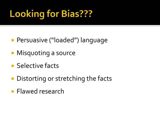 Fact, opinion, and bias | PPTX | Politics