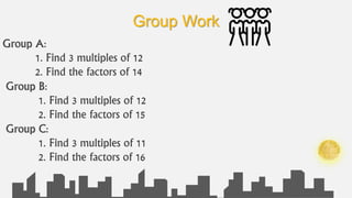 Factors and Multiples | PPTX