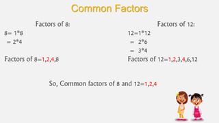 Factors and Multiples | PPTX