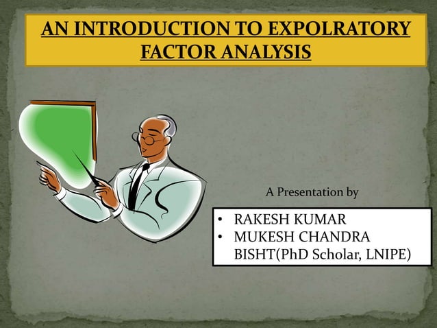 An Introduction to Factor analysis ppt | PPTX