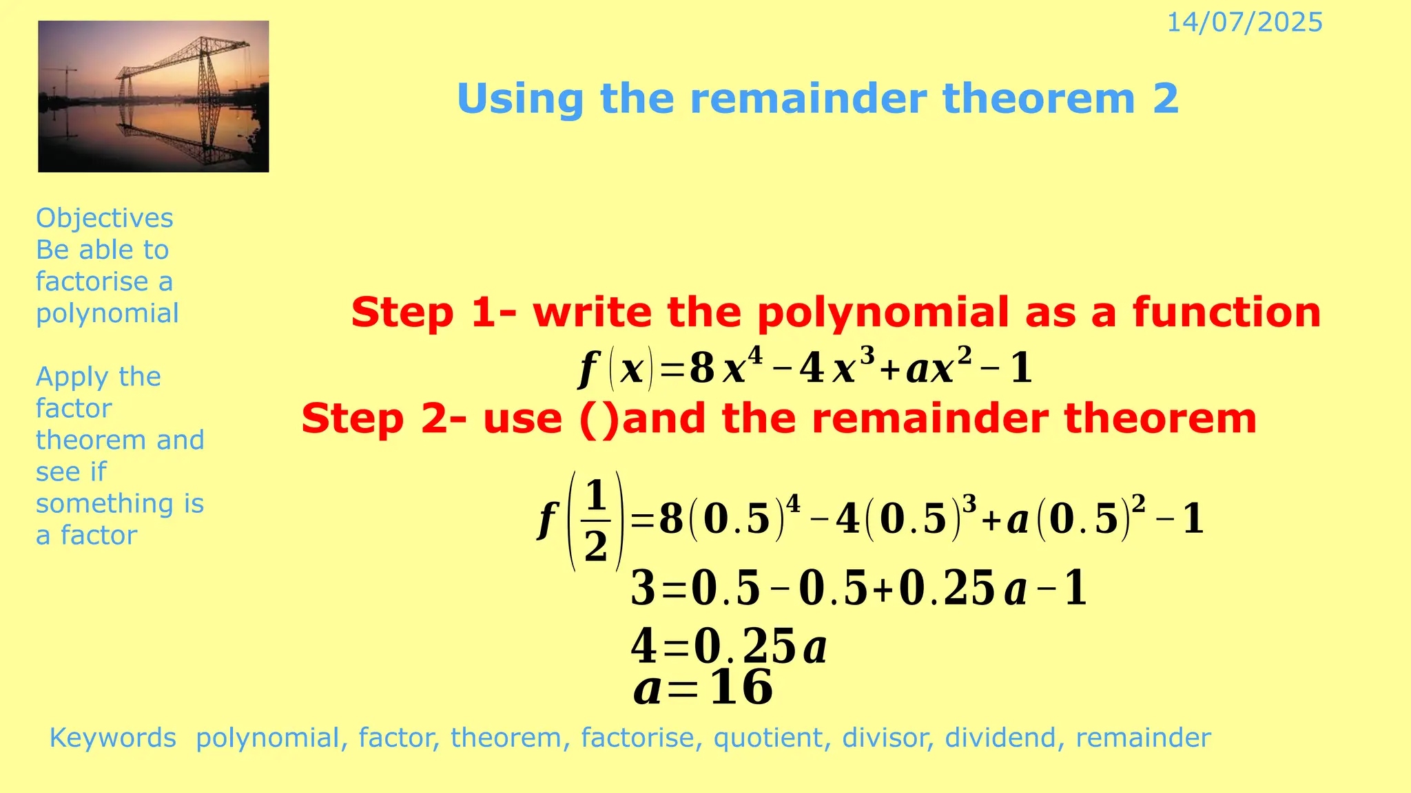 factor-and-remainder-theorem for students | PPTX