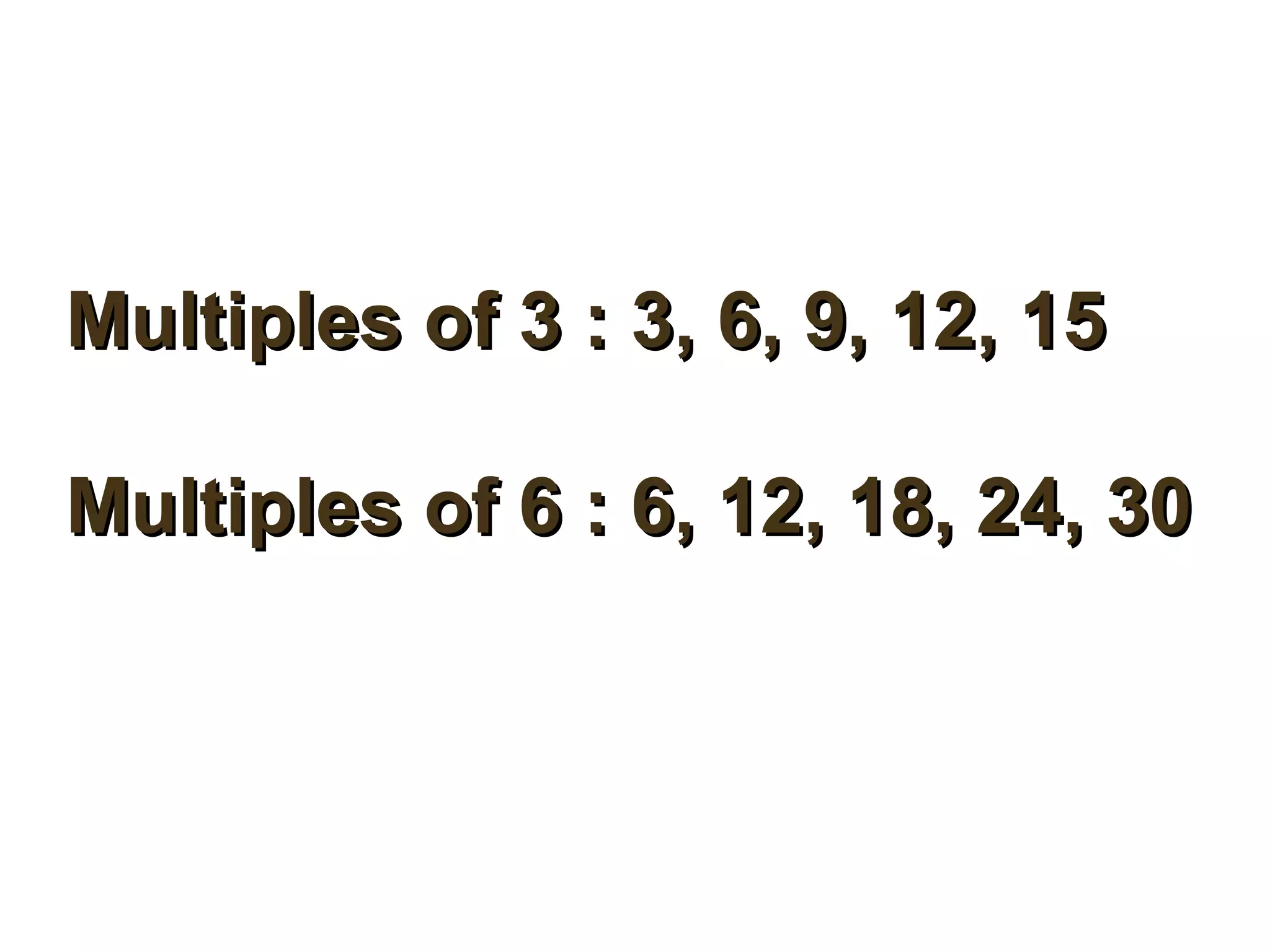 Factor & Multiples | PPT