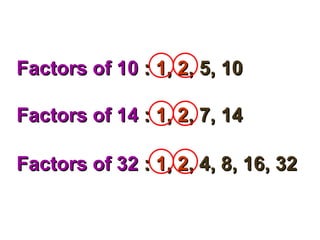 Factors Of 32