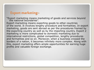 Factor affecting export marketing | PPTX