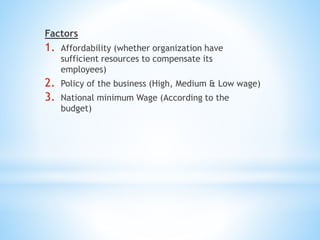 Factors affecting on levels of pay | PPTX