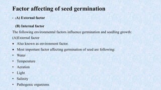Factor affecting of seed germination | PPTX