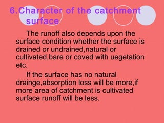 Factor Affecting Run off | PPT