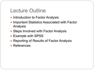 Factor analysis | PPTX