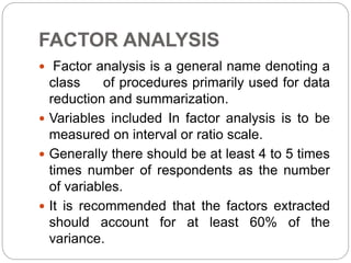 Factor analysis