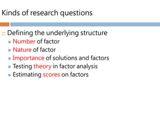 Factor analysis | PPTX