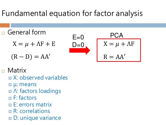 Factor analysis
