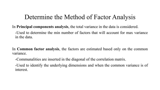 Factor analysis | PPT