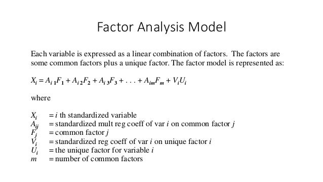 Factor analysis