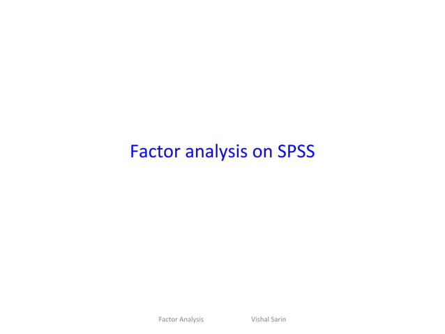 Factor analysis | PPT