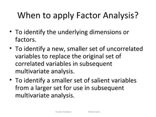 Factor analysis | PPT