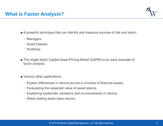 Factor Analysis: Understanding Portfolio Risk | PPT