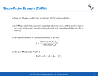 Factor Analysis: Understanding Portfolio Risk | PPT