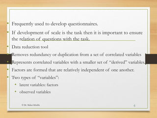 factor analysis (basics) for research .ppt