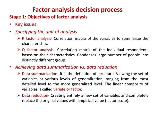 Factor analysis (fa) | PPTX