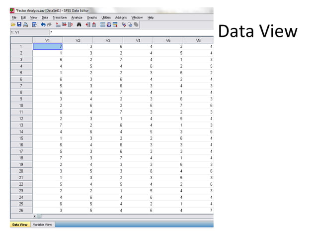 Factor Analysis On Spss Ppt 3379