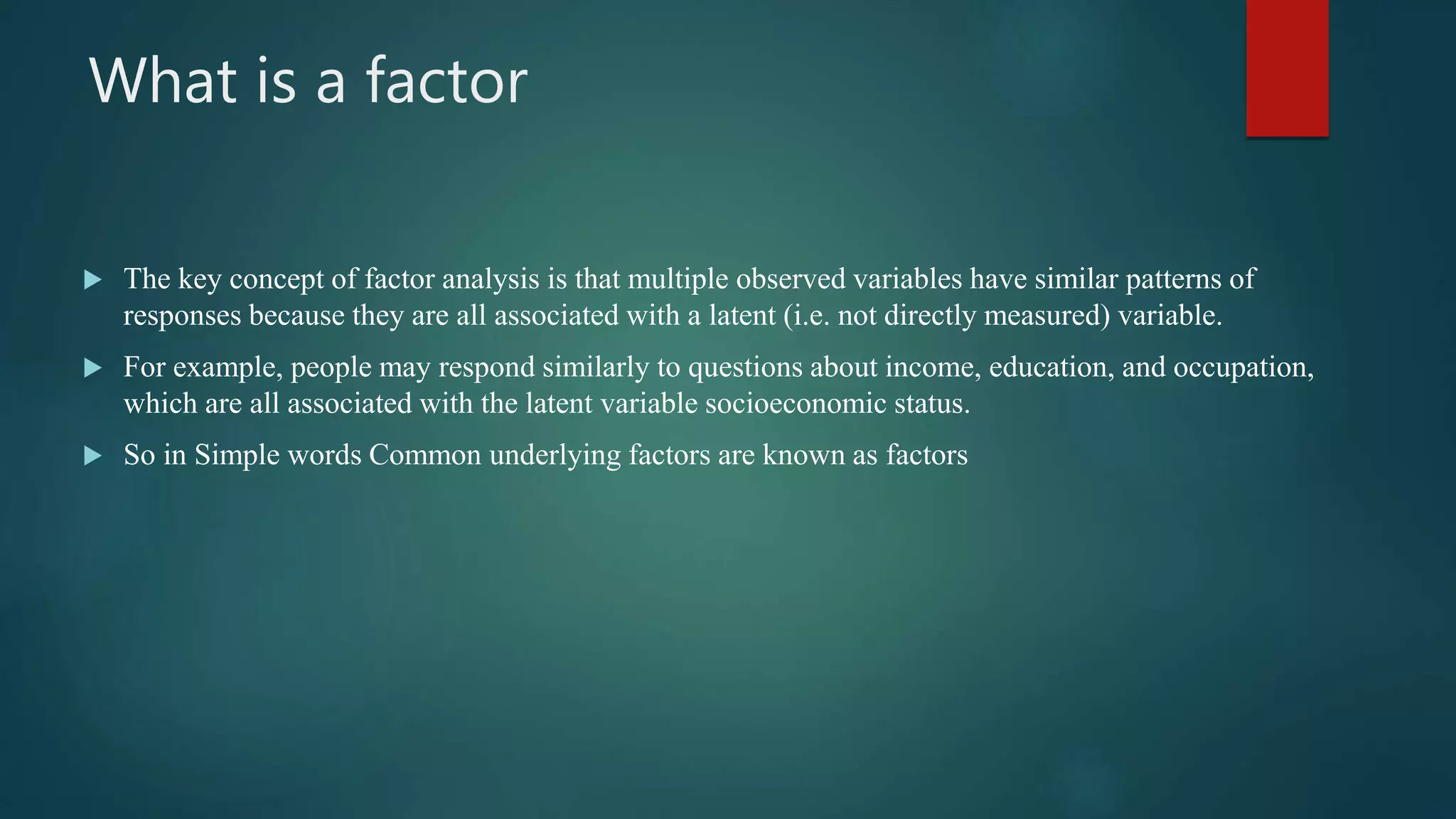 Factor analysis in R by Aman Chauhan | PPTX | Science