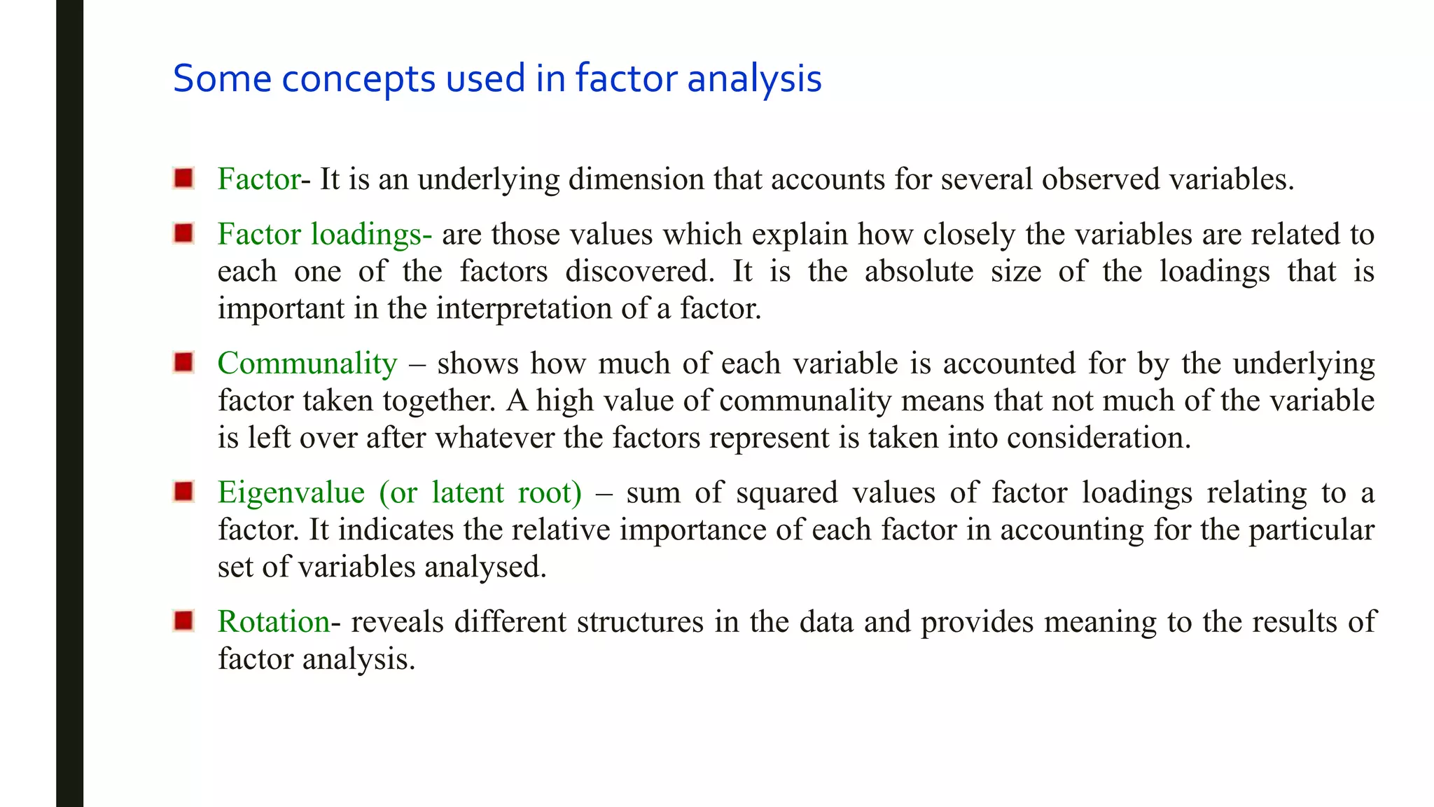 Factor analysis | PPTX