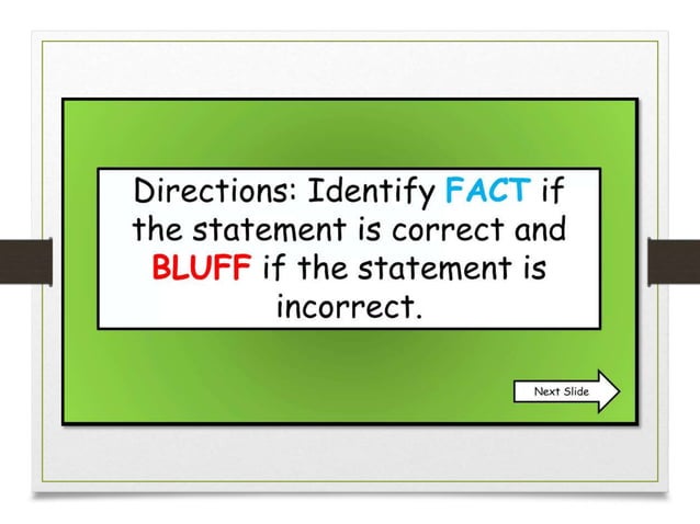 Fact or Bluff.pptx | Chemistry | Science