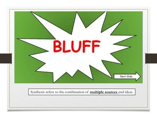 Fact or Bluff.pptx | Chemistry | Science