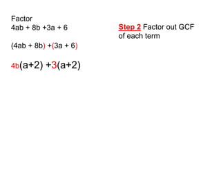 Factor by grouping | PPT