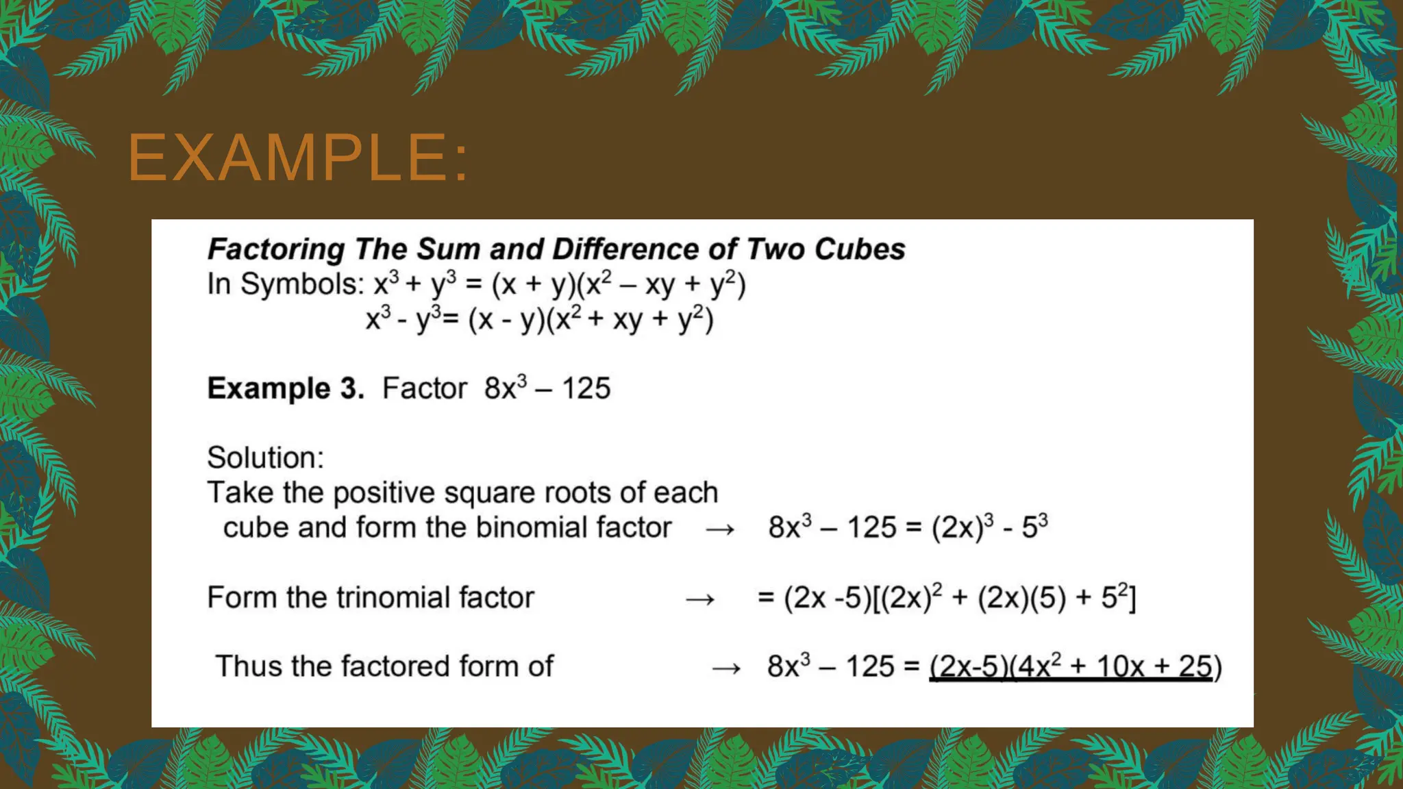 FACTOR COMPLETELY DIFFERENT KINDS OF POLYNOMIALS.pptx | Computing | Technology & Computing