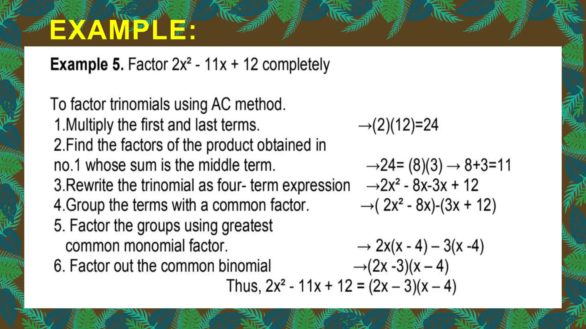 FACTOR COMPLETELY DIFFERENT KINDS OF POLYNOMIALS.pptx | Computing | Technology & Computing
