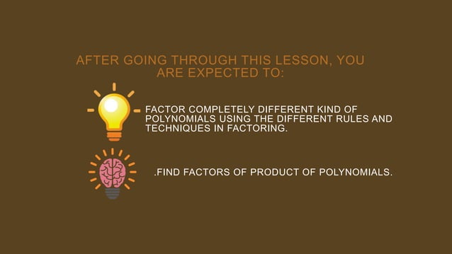 FACTOR COMPLETELY DIFFERENT KINDS OF POLYNOMIALS.pptx | Computing | Technology & Computing