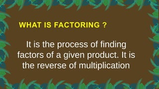 FACTOR COMPLETELY DIFFERENT KINDS OF POLYNOMIALS.pptx | Computing ...