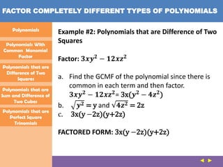 Factor Completely Different Types of Polynomials | PDF