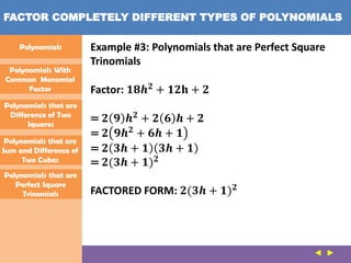 Factor Completely Different Types of Polynomials | PDF