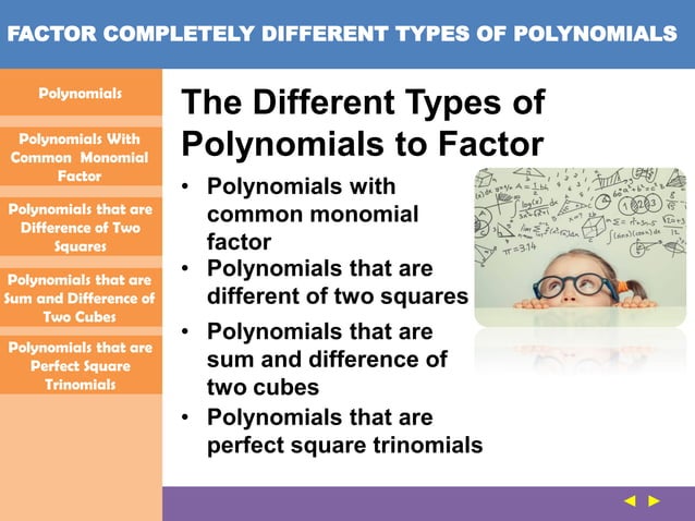 Factor Completely Different Types of Polynomials | PDF