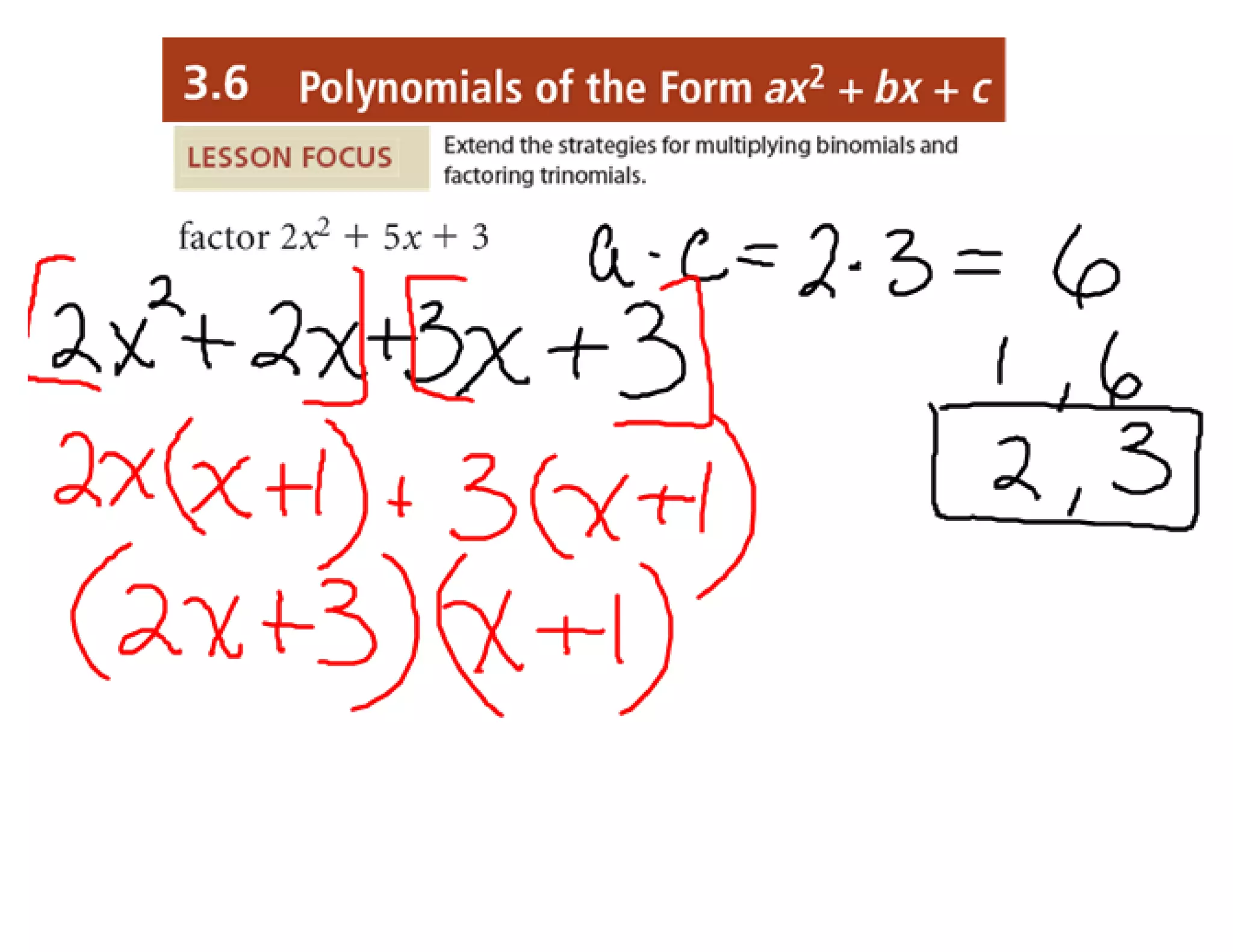Factor complex trinomial | PDF