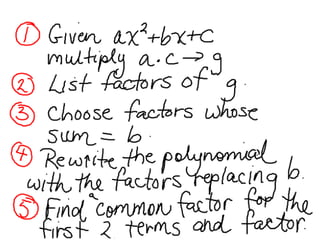 Factor complex trinomial | PDF