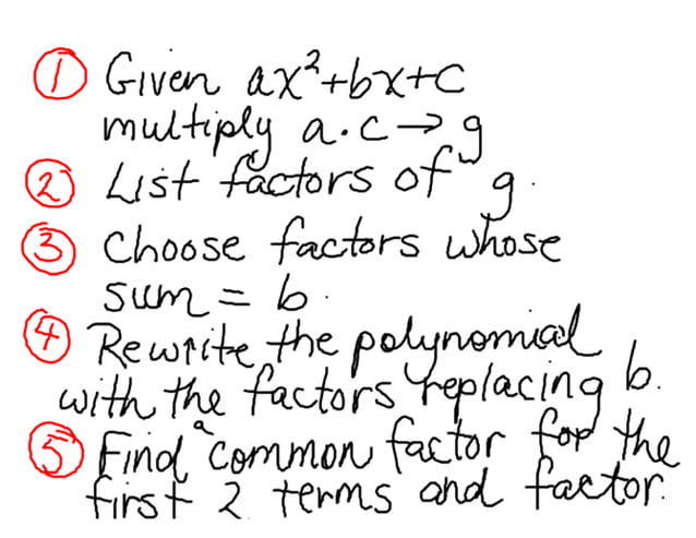 Factor complex trinomial | PDF
