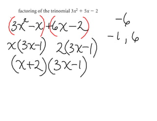 Factor complex trinomial | PDF
