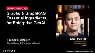 Graphs & GraphRAG - Essential Ingredients for GenAI | PPTX