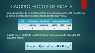 FACTOR DE ESCALA EN LA PROYECCION UTM.pptx