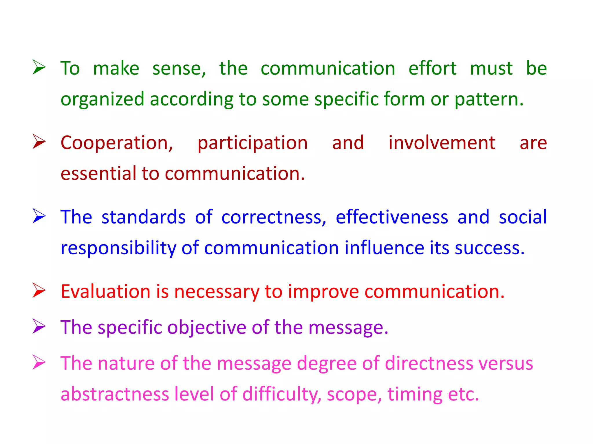 Factor determining the effective communication | PPTX